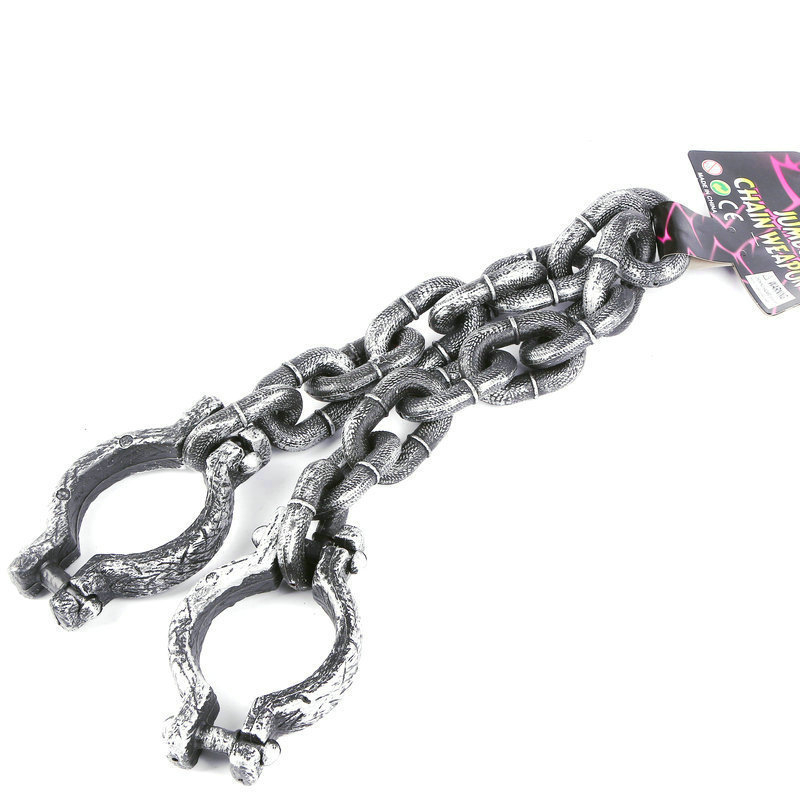 MSIA Ready Stock/ Halloween Fake Chain Hand Cuff Wrist Shackles Prison ...