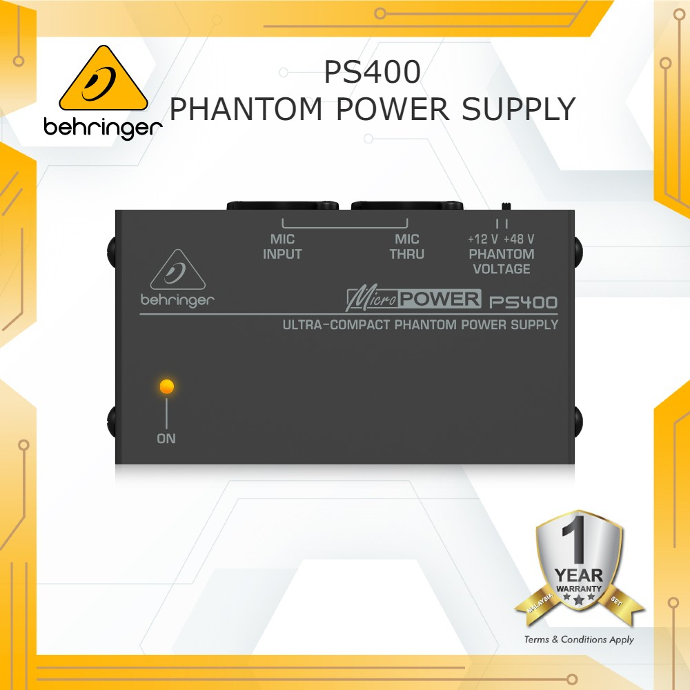 BEHRINGER MICROPOWER PS400 Ultra-Compact Phantom Power Supply | Shopee Malaysia