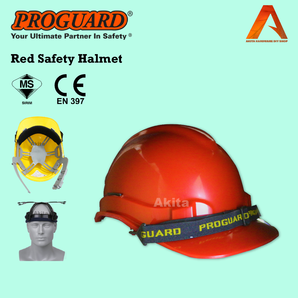 Proguard Industrial Safety Helmet Sirim Certified Yellow White Blue Red ...