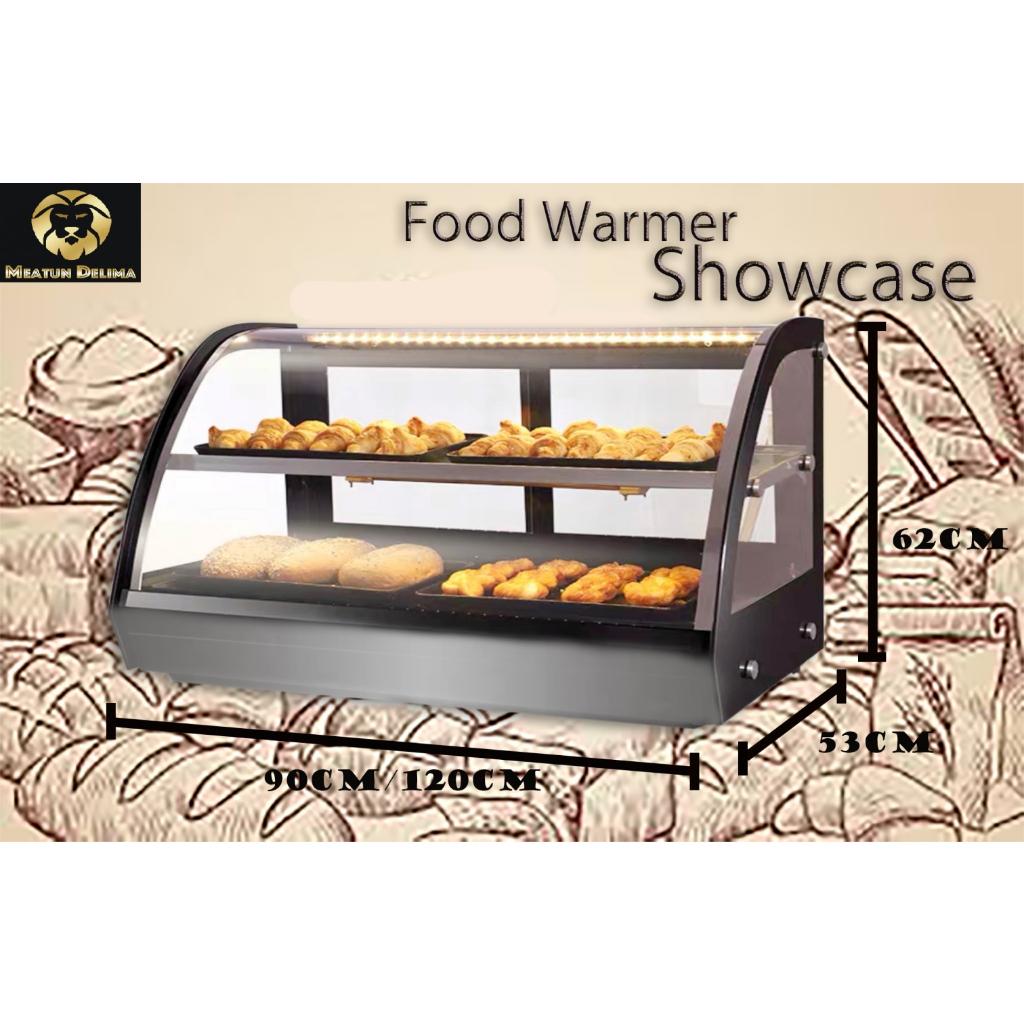 Food Warmer Showcase Display/Pemanas Makanan/Buffet Cabinet/Restaurant ...