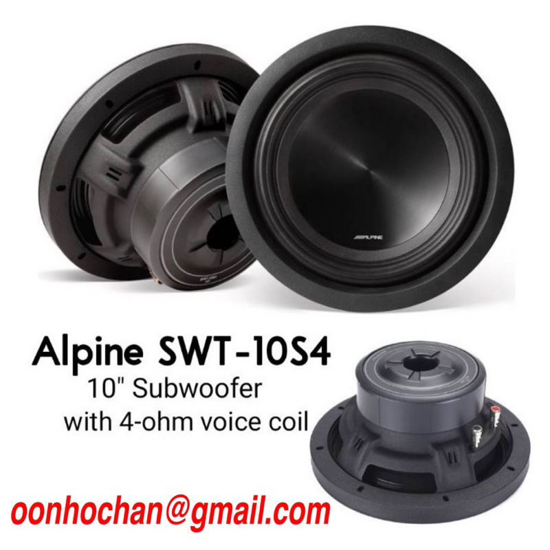 ALPINE SWT-10S4 - 10” INCH SUBWOOFER WITH 4-OHM VOICE COIL | Shopee Malaysia