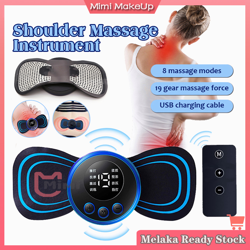 EMS Cervical Massage Stickers Electric Neck Massager USB Rechargeable ...
