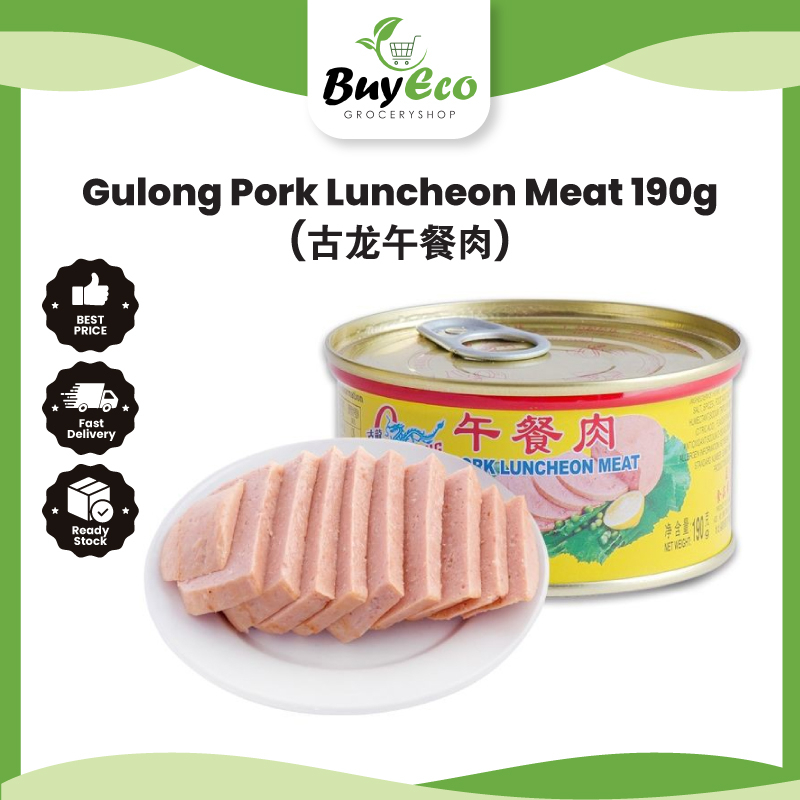 古龙午餐肉罐头 Gulong Pork Luncheon Meat 190g Canned Food Ham 罐头 豬肉 罐头食品 | Shopee Malaysia