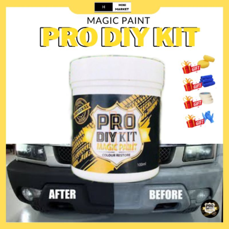 {PRO DIY KIT} HITAM 100ml Plastic Restorer Black IPC Black Trim ...