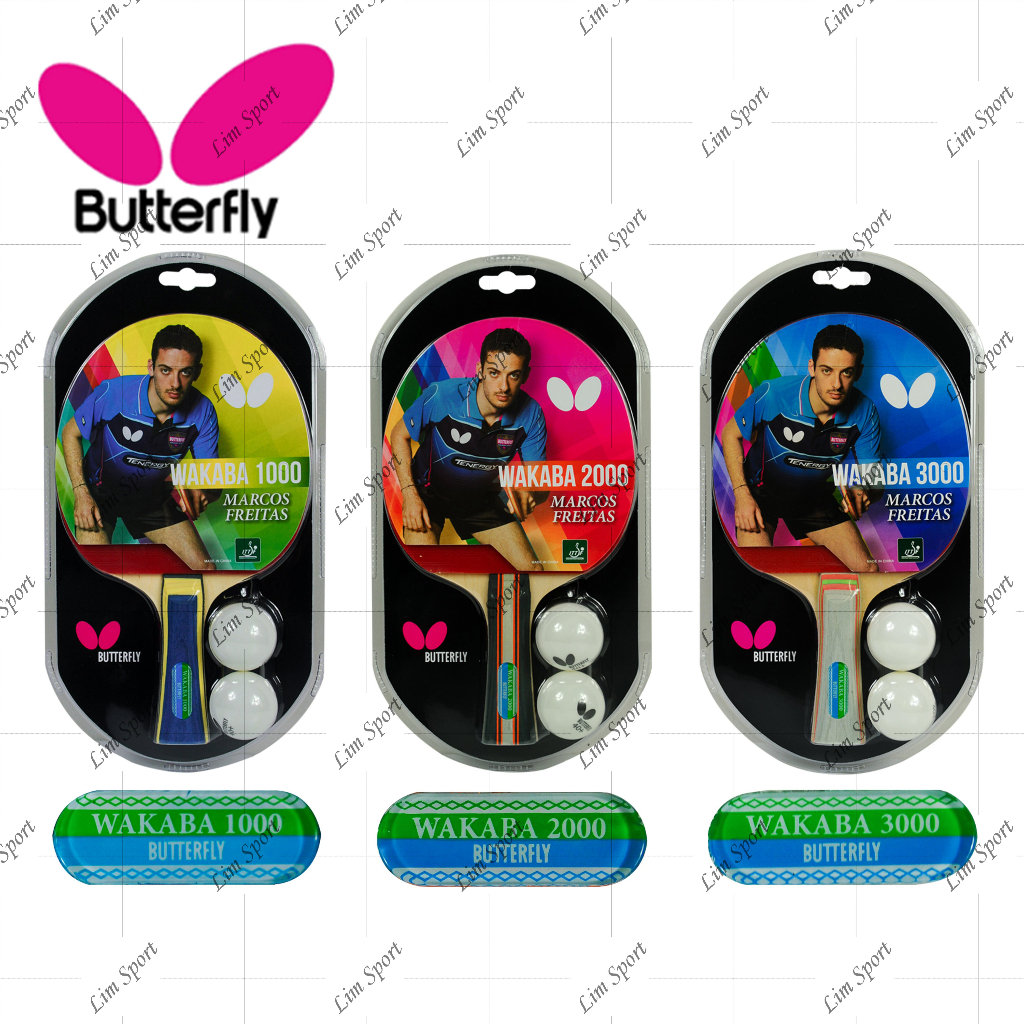 Butterfly Table Tennis Racket Wakaba 1000/2000/3000 with 2 balls ...
