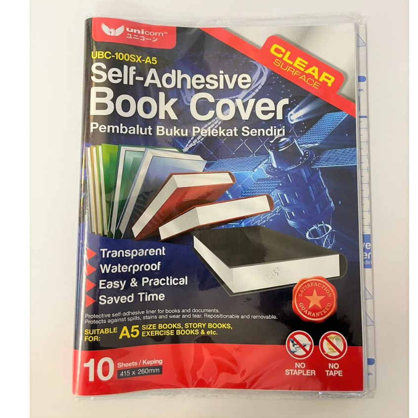 Unicorn Self Adhesive Sticker Book Wrapper / Book Cover / Pembalut Buku ...