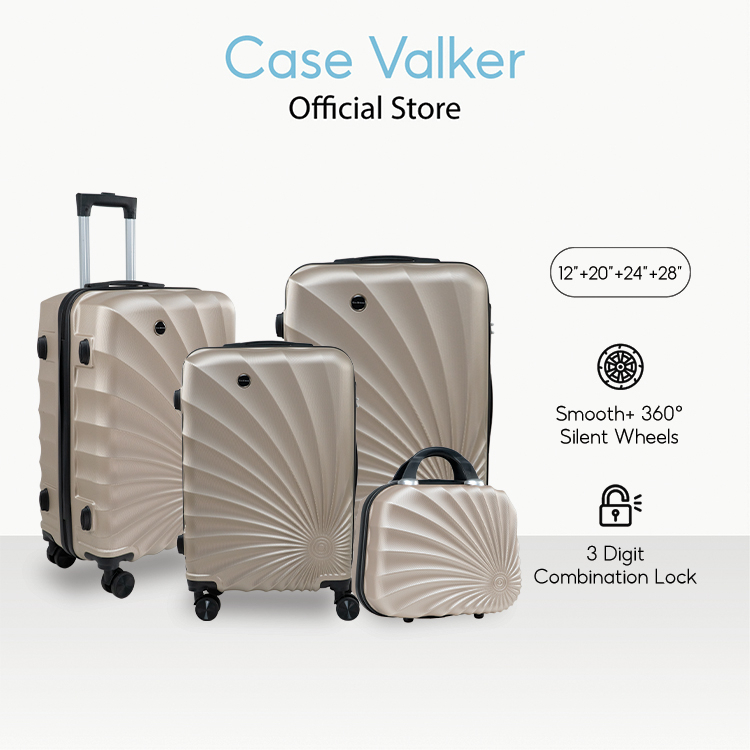 Case Valker Taro ABS 4 in 1 Luggage Bag Set (28" + 24" + 20" + 12") Beg ...