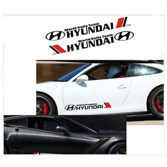 1 Pair DIY Car Body Sticker For Hyundai Accent Reina Starex Kona Tucson ...
