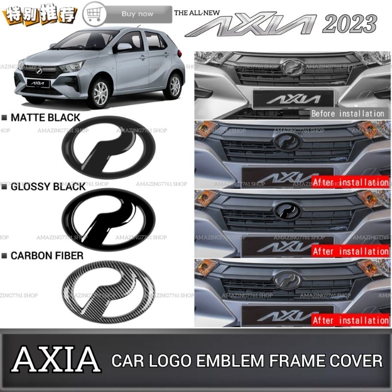 AMAZING PERODUA NEW AXIA 2023-2024 FRONT REAR CAR LOGO EMBLEM BADGE ...