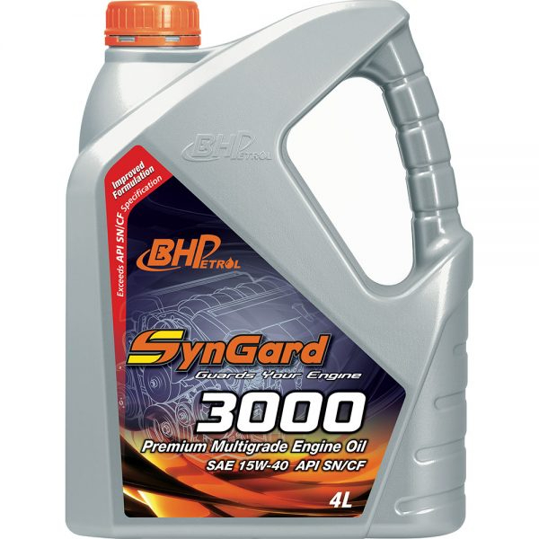 BHP SynGard 3000 15W40 Premium Multigrade Engine Oil 4L | Shopee Malaysia