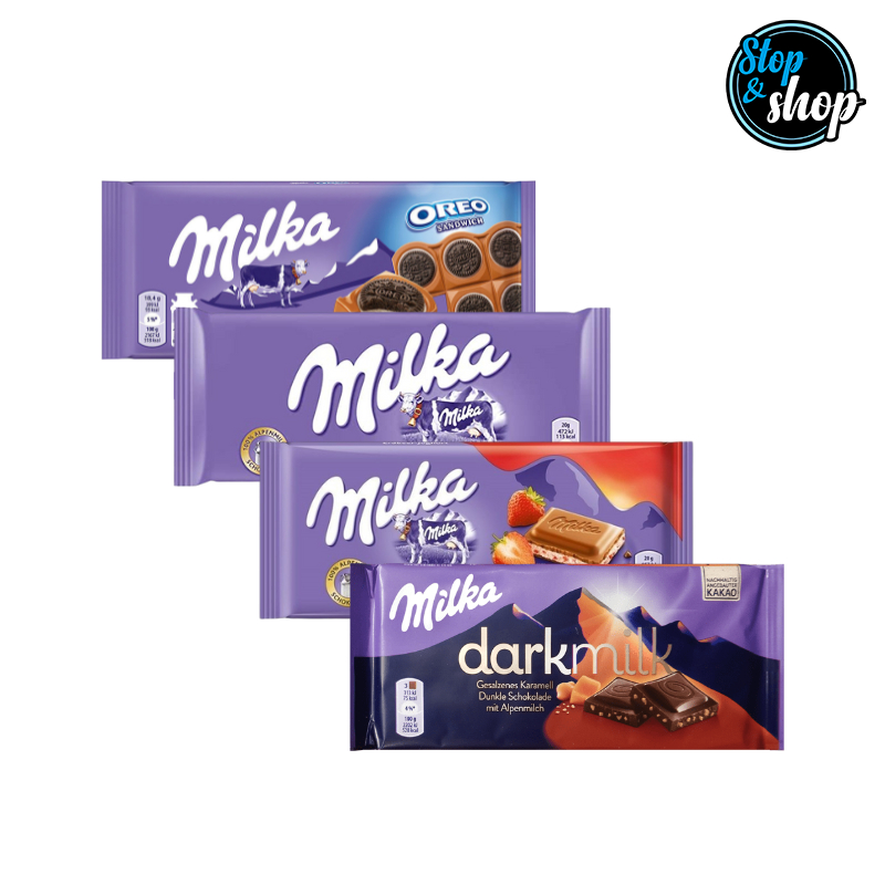 Milka Strawberry/ Alpine Milk/Dark Milk Salted Caramel [1 x 85-100G ...