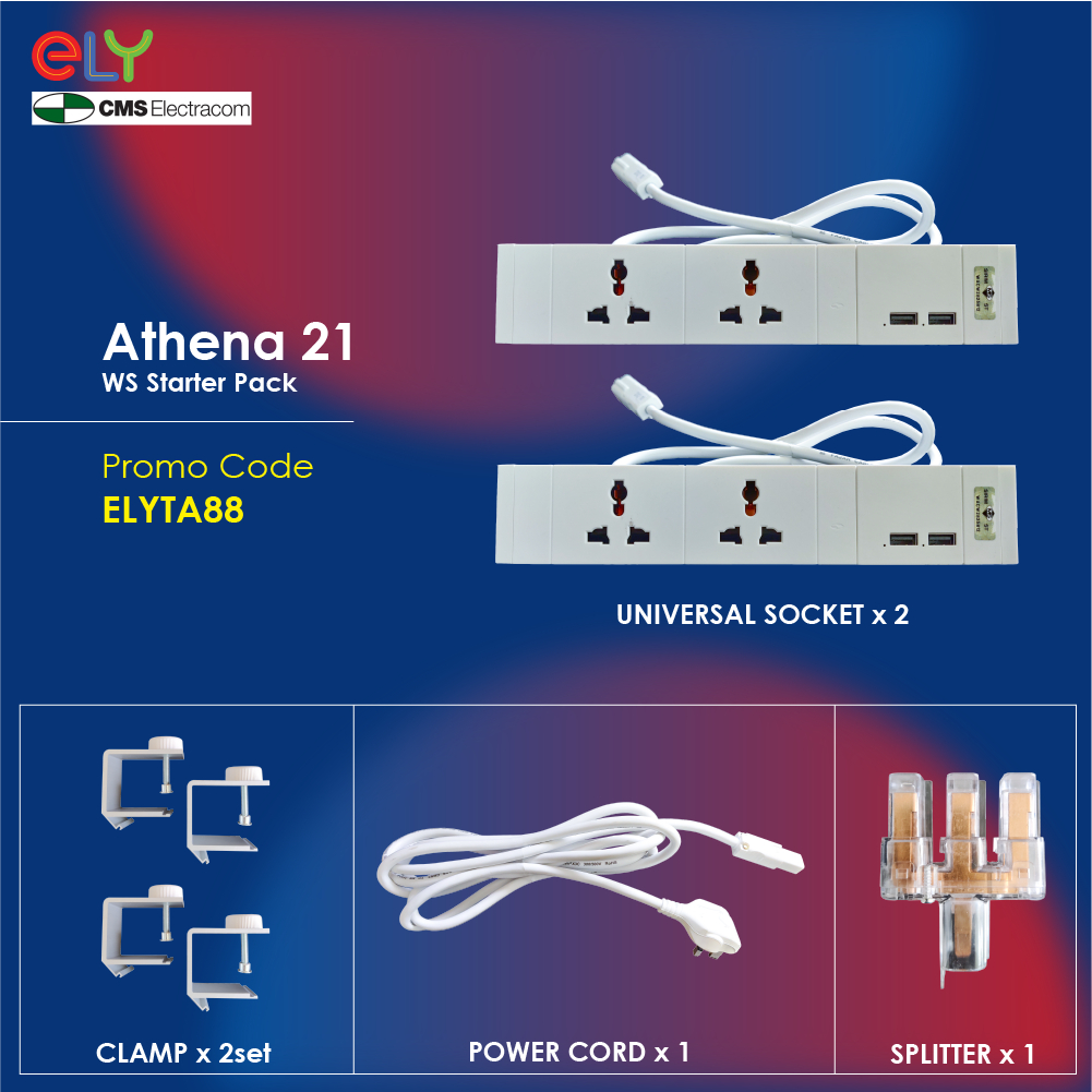 CMS Athena Universal Socket Extension With Dual Qualcomm USB [SIRIM ...