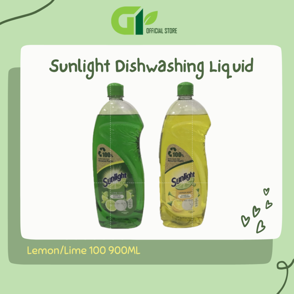 [GY Office] Sunlight Dishwashing Liquid Lemon/Lime 100 900ML | Shopee ...
