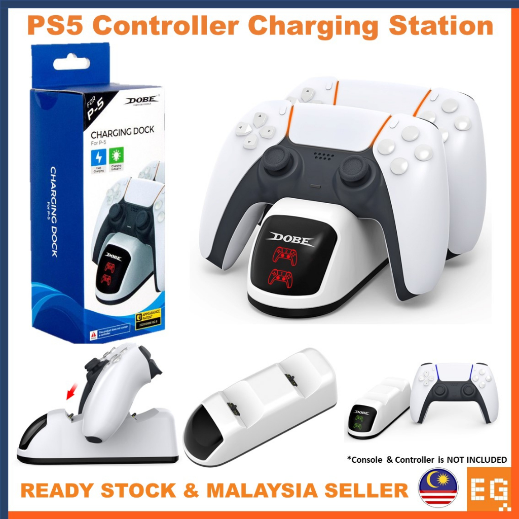 PS5 Controller Charger Dualsense Charging Station Dock Fast Charge DOBE TP5-0515B | Shopee Malaysia