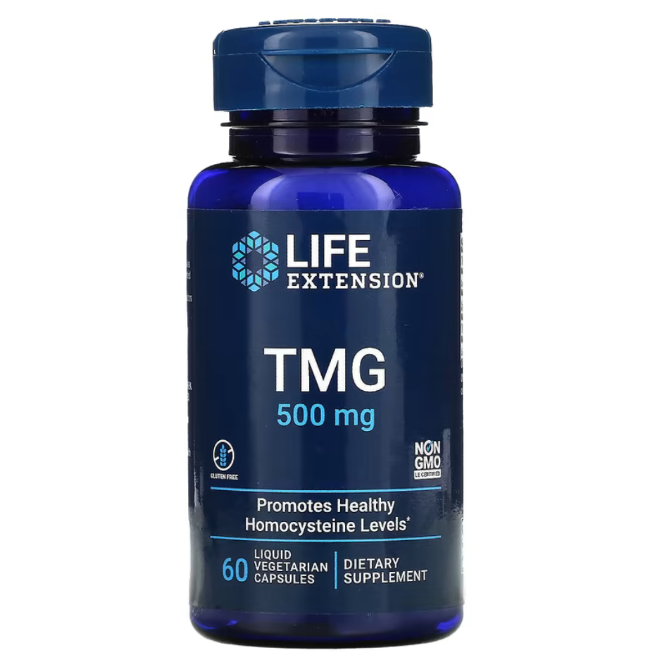Life Extension, TMG, 500 mg, 60 Liquid Vegetarian Capsules | TMG Powder ...