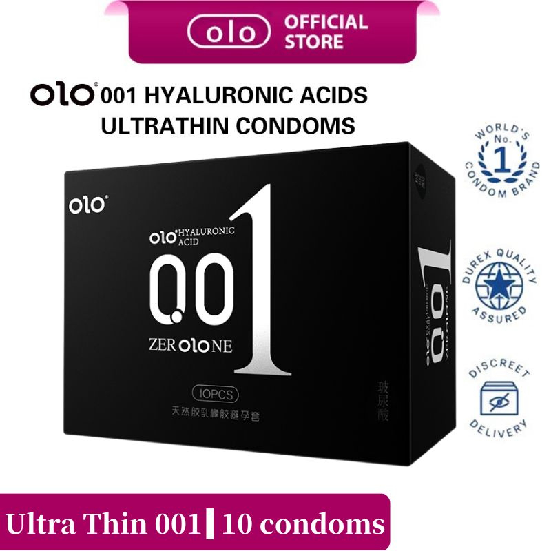 001 Ultra Thin OLO Condom anatomy Long-lasting spot hyaluronic acid condom lubricant 10pcs/Box ...