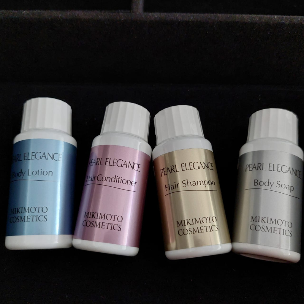 BRAND NEW!!! FROM JAPAN!!! Mikimoto Cosmetics Travel Amenities (4 bottles in a set) | Shopee ...
