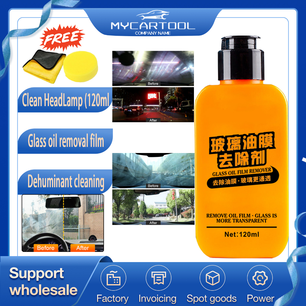 Glass Oil Film Remover Strong Decontamination Cleaner Maintenance Windshield And Headlamp 120ml