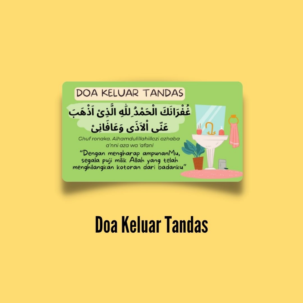 Colourful Sticker Doa Harian Pelbagai Warna Doa Makan/Doa Tidur ...