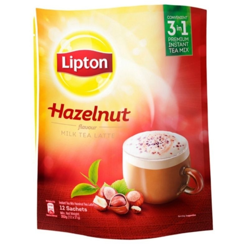 LIPTON Milk Tea Latte 3 in 1 3in1 12 x 21g / 22g 252g / 264g Classic | Teh Tarik | Halia | Earl ...