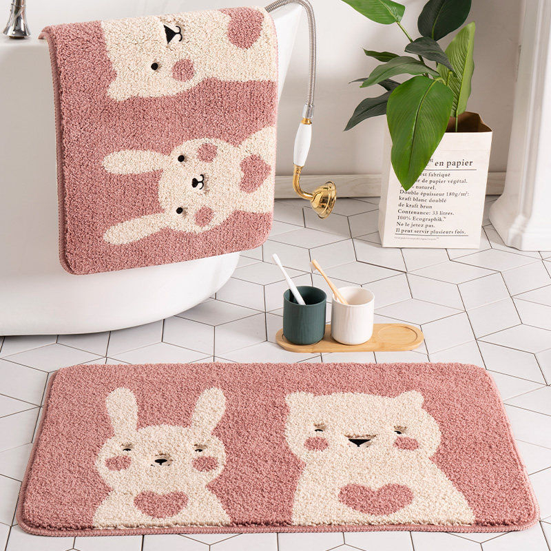 CozyJoy Cute Fluffy Rugs Absorbent Bathroom Mat Floor Mat Anti Slip ...