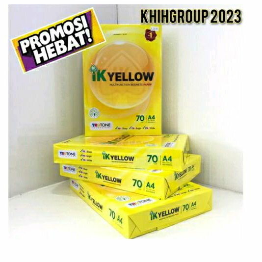 Promosi A4 Paper IK Yellow 70gsm/80gsm, Kertas Fotostat, Kertas ...