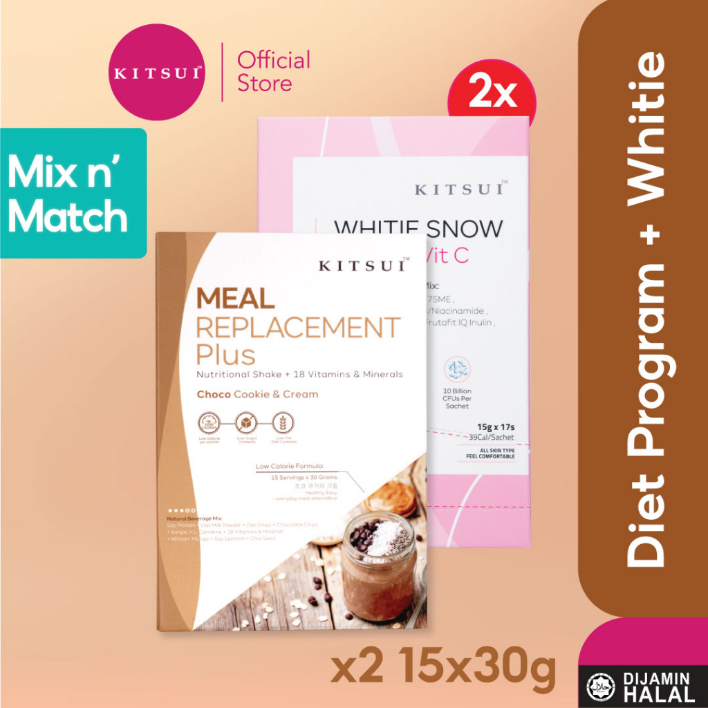 [Mix n’ Match] KITSUI Meal Replacement Plus (KMRP) + KITSUI Whitie Snow ...