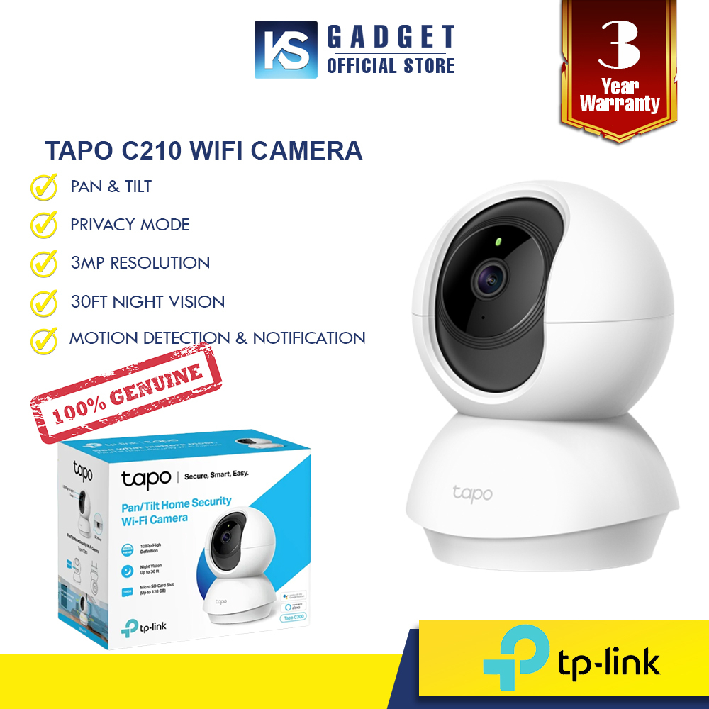 TP-Link Tapo C210 /Tapo C200 /Tapo TC70 3MP/2MP SUPER HD Pan Tilt 360 Wireless Wifi Home ...