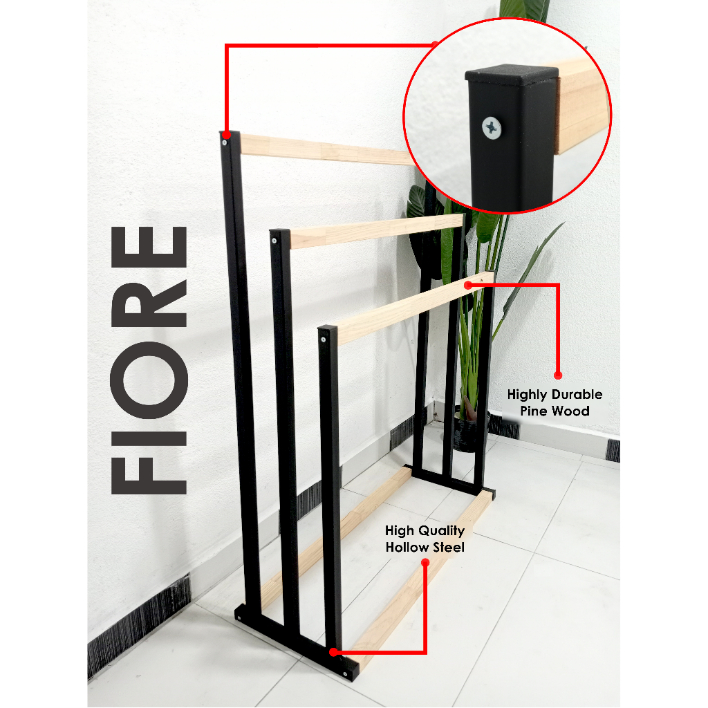 Penyangkut tuala | Standing Hanger complete collection, wood, metal ...