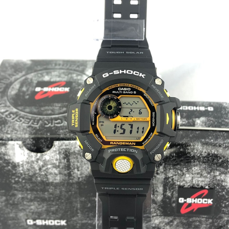 Casio G-Shock Master Of G Rangeman Triple Sensors Yellow Lining Series GW-9400Y-1 GW-9400YJ-1 ...