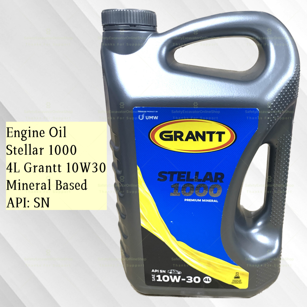 4 LITER GRANTT 10W30 STELLAR 1000 ENGINE OIL. MINERAL BASED.API: SN 4L ...