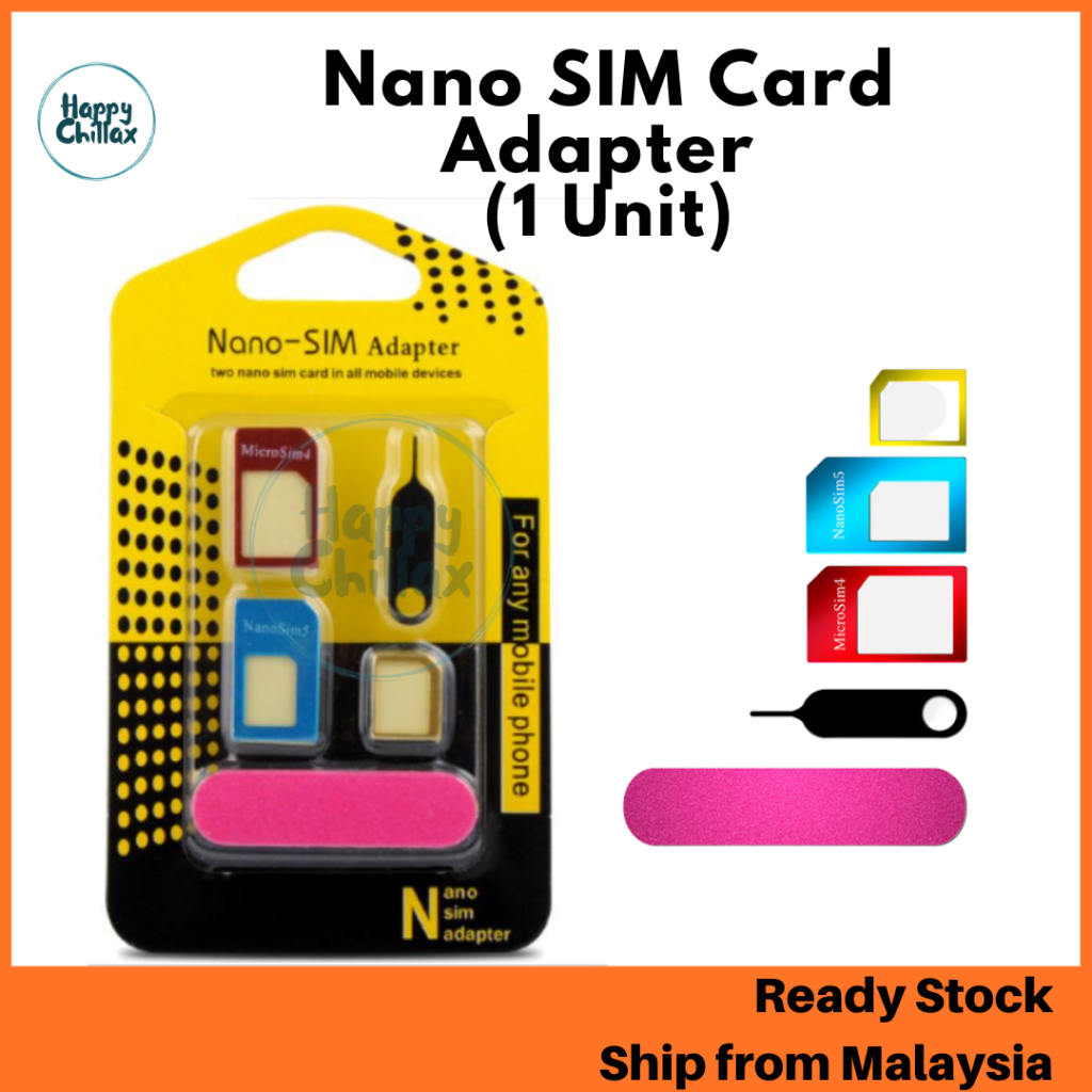 Nano SIM Card To Micro Standard Adapter Converter Set | Shopee Malaysia