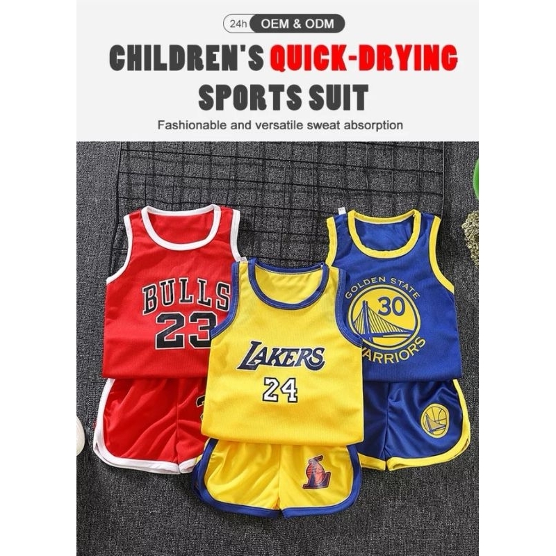 BAJU BUDAK BOLA KERANJANG JERSEY KIDS BASKETBALL SUIT UNIFORM NBA SPORT ...