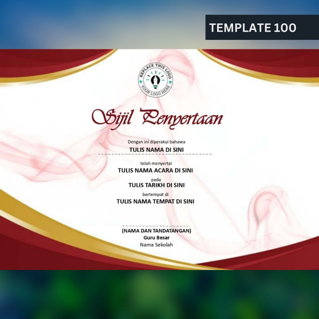 [Powerpoint] Template Sijil Certificate Template Editable Powerpoint ...