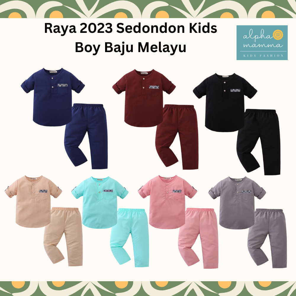 Alpha Mamma #2023 - Boy Baju Melayu Age 2-9Y Bayi Baju Raya Baby Boy ...