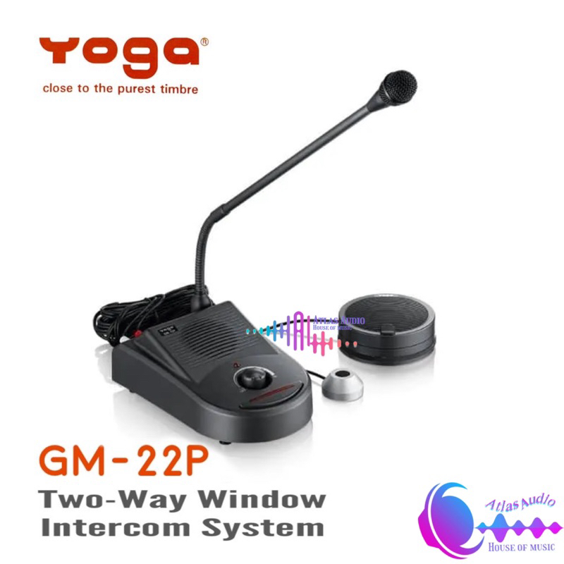 YOGA GM 22P TWO WAY INTERCOM MICROPHONE, STUITABLE FOR COUNTER, TICKETING BOOTH, MONEY CHANGER ...