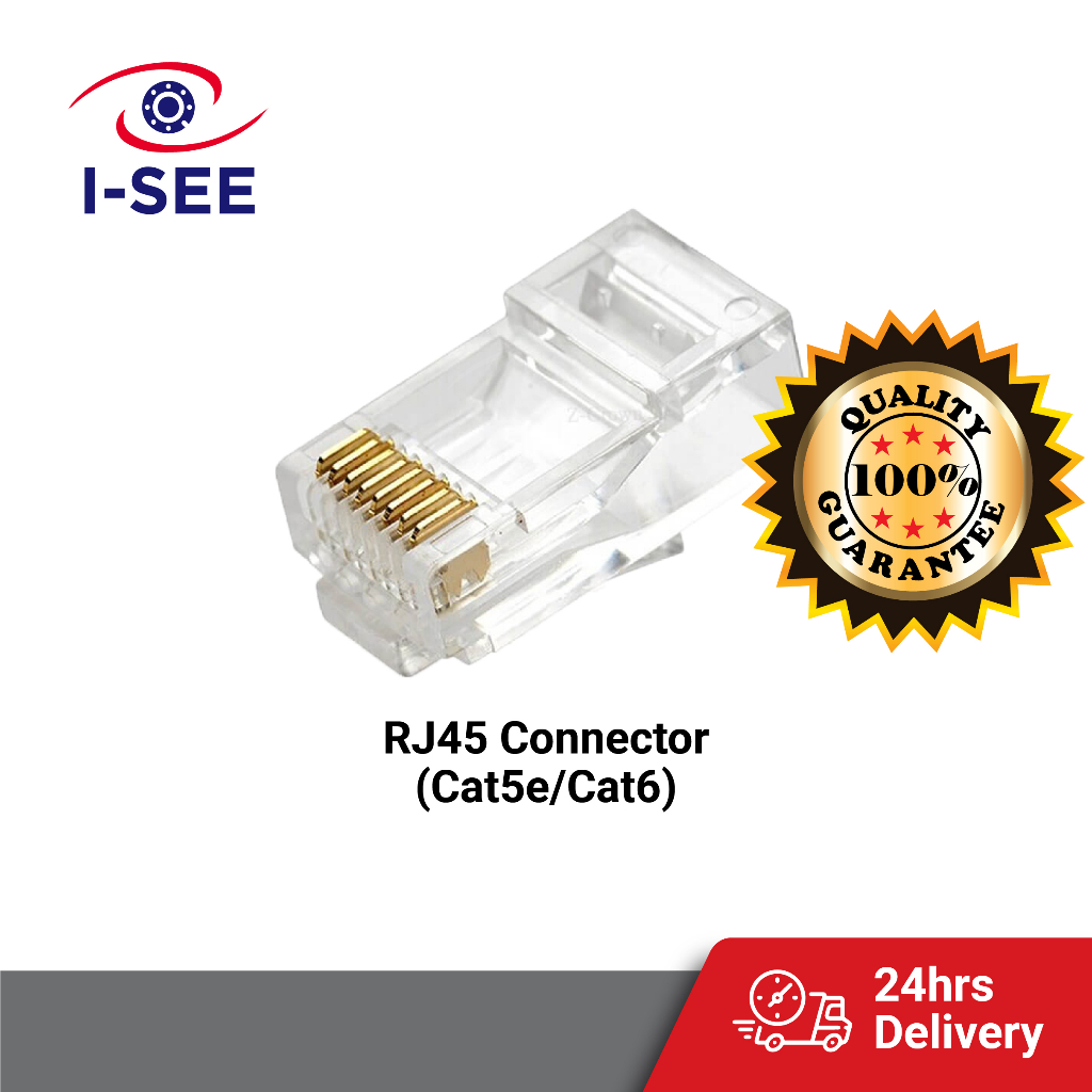 [Paling Murah] RM14 100pcs RJ45 Network Connector for CAT5E/CAT6 ...