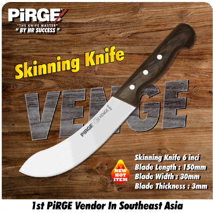 Pirge Venge Skinning Knife Bullnose 15 cm -Pisau Lapah -Bullnose ...