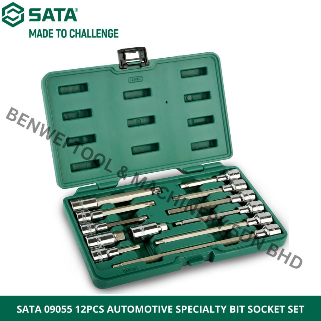 ALLEN KEY BIT SOCKET BOX / SATA 09055 12PCS AUTOMOTIVE SPECIALTY BIT ...