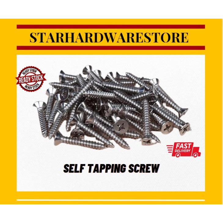 M3 M3.5 M4 M5 M5.5 CSK Self Tapping Screw 304 Stainless Steel Flat Head ...