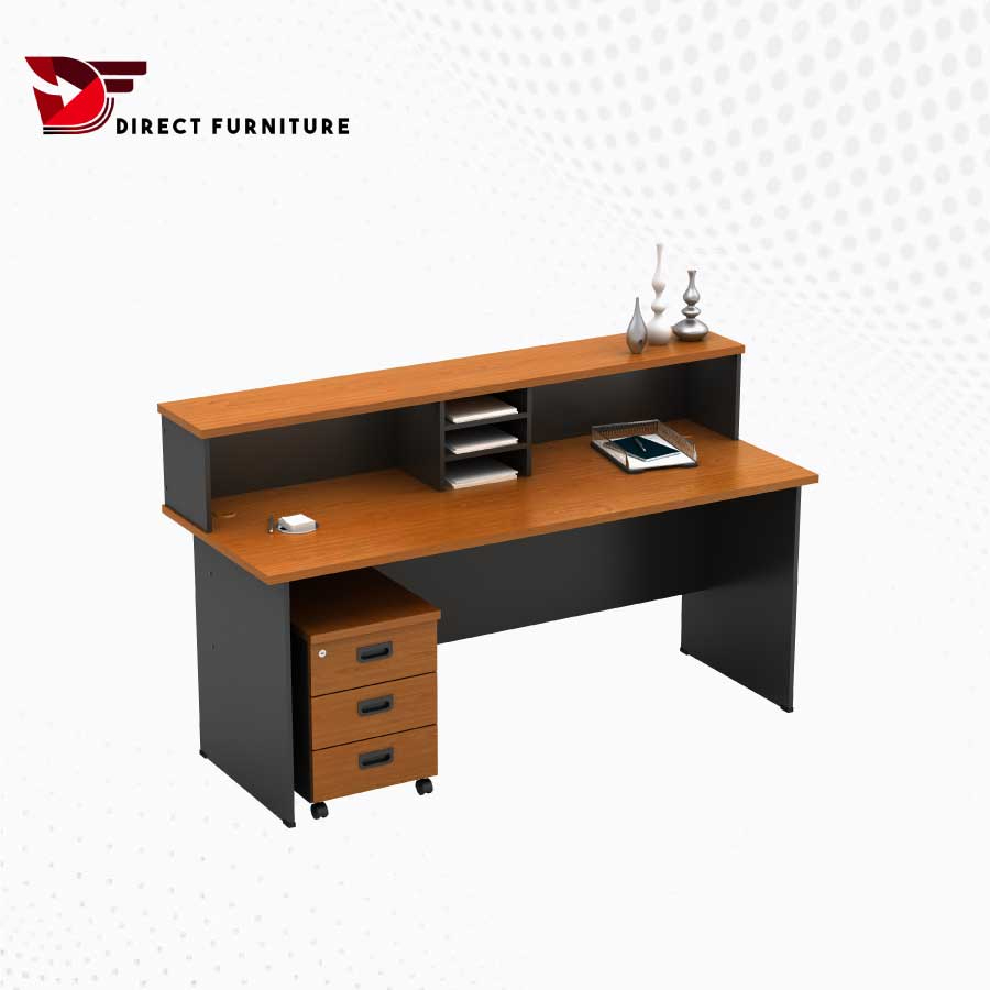 5' Reception Counter | Reception Counter | Meja Kaunter | Dark Grey ...