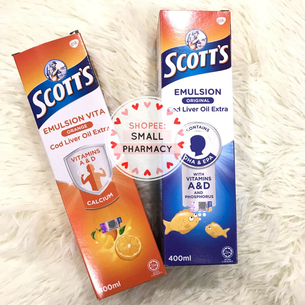 Scott's Emulsion 200ml / 400ml ( Original / Orange ) Cod Liver Oil ...