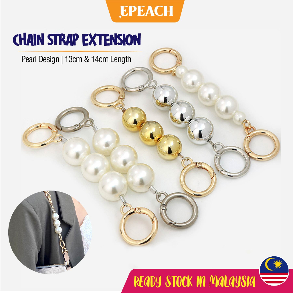 epeach 13/14cm Bag Chain Extension Pearl | Tali Rantai Beg DIY ...