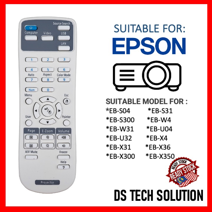 EPSON Projector EB Series Remote Control [M'SIA STOCK] 2181788 | Shopee ...