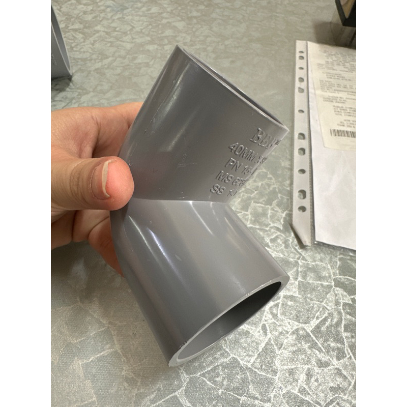 PVC Fitting Equal Elbow 90deg Thick sirim/ tebal sirim elbow 15mm ...