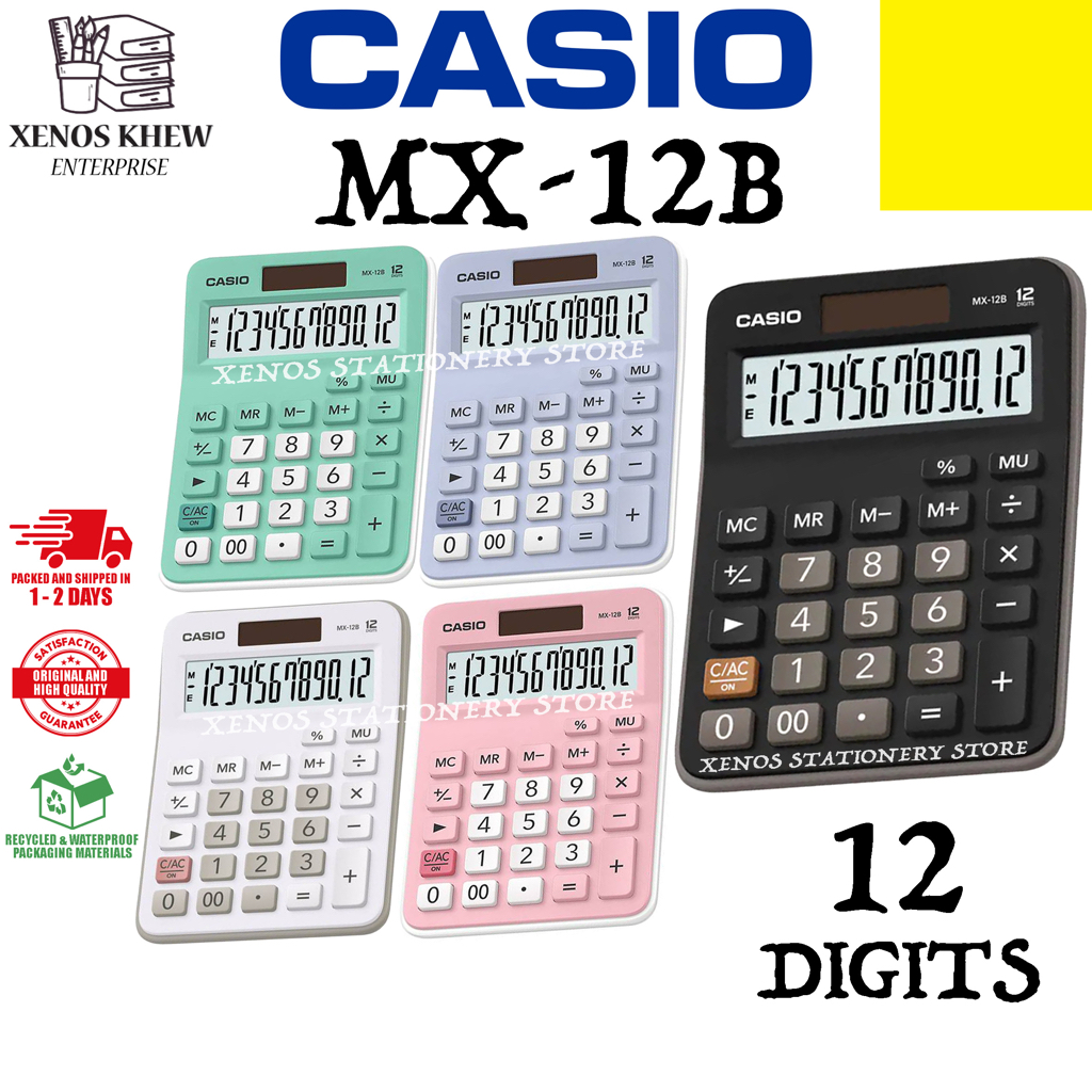 CASIO MX-12B 12 DIGITS CALCULATOR (READY STOCK / 100% ORIGINAL) | Shopee Malaysia