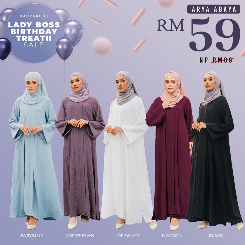 [ READY STOCK ] ARYA ABAYA BY HAURABELLE | Shopee Malaysia