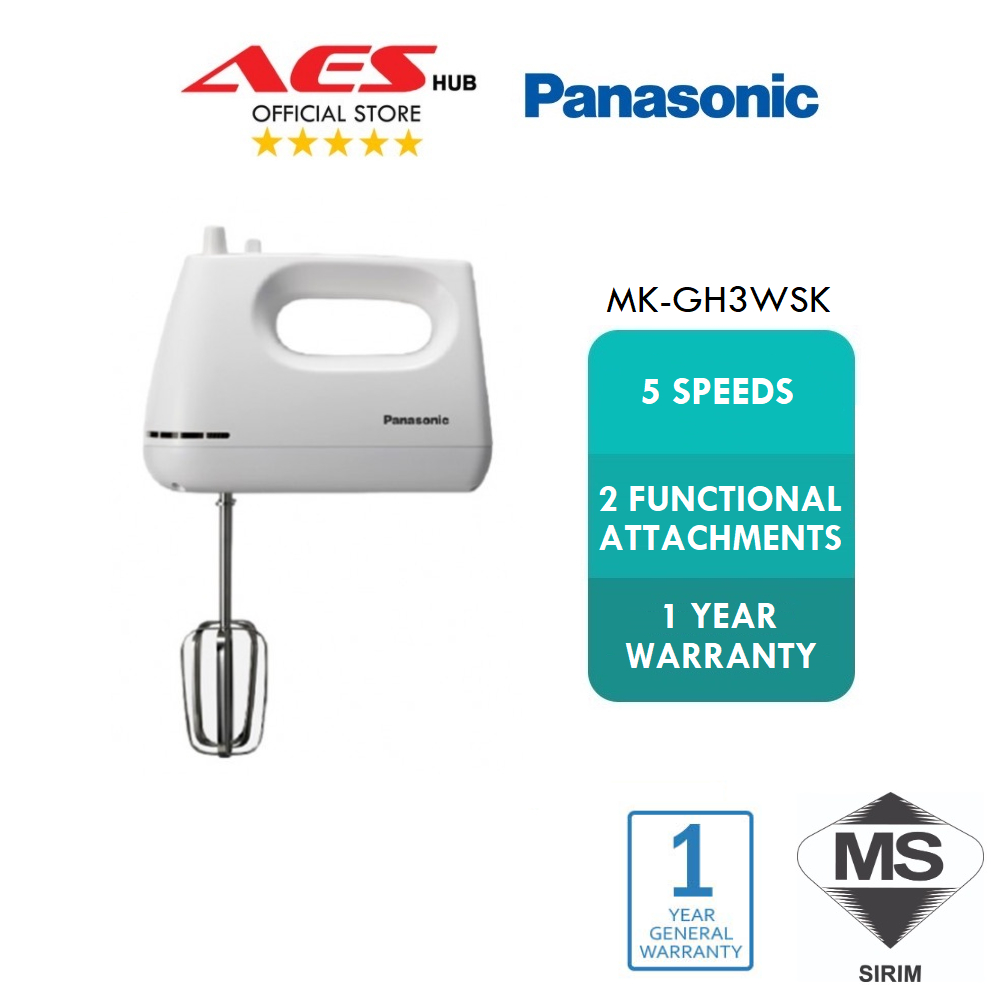 Panasonic 175W Hand Mixer Pengadun Kek Pengadun Tepung Pengadun Roti MK ...