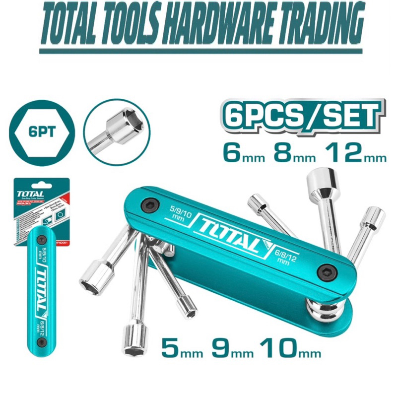 Total Folding Nut Driver Set (6Pcs) THFND061 | Shopee Malaysia