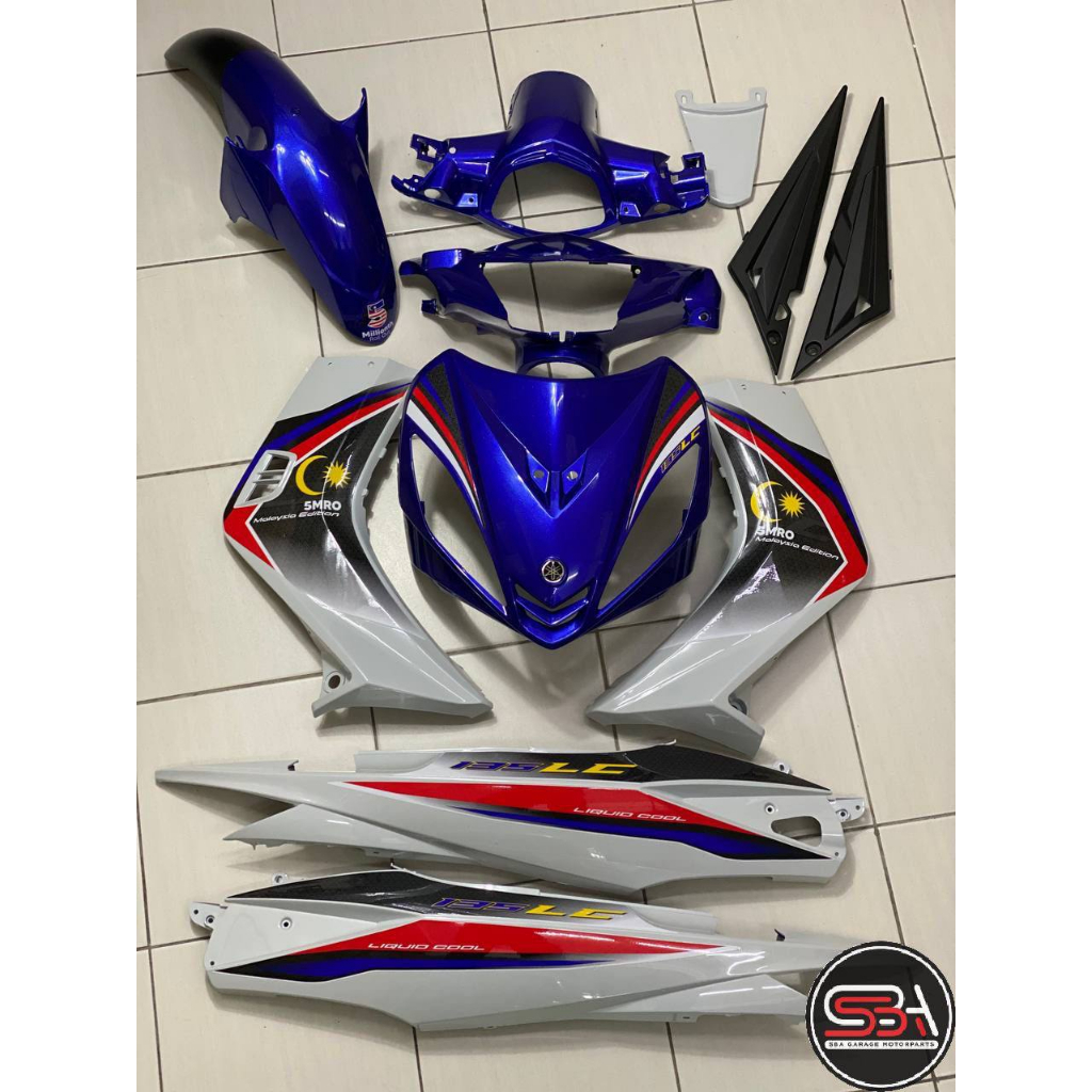 COVERSET BODYSET YAMAHA LC LC135 V1 DR 5MRO 5 MILLIONTH ROLL OUT BLUE ...